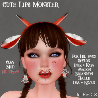 Second Life Marketplace - * Cute Lips Monster * Red